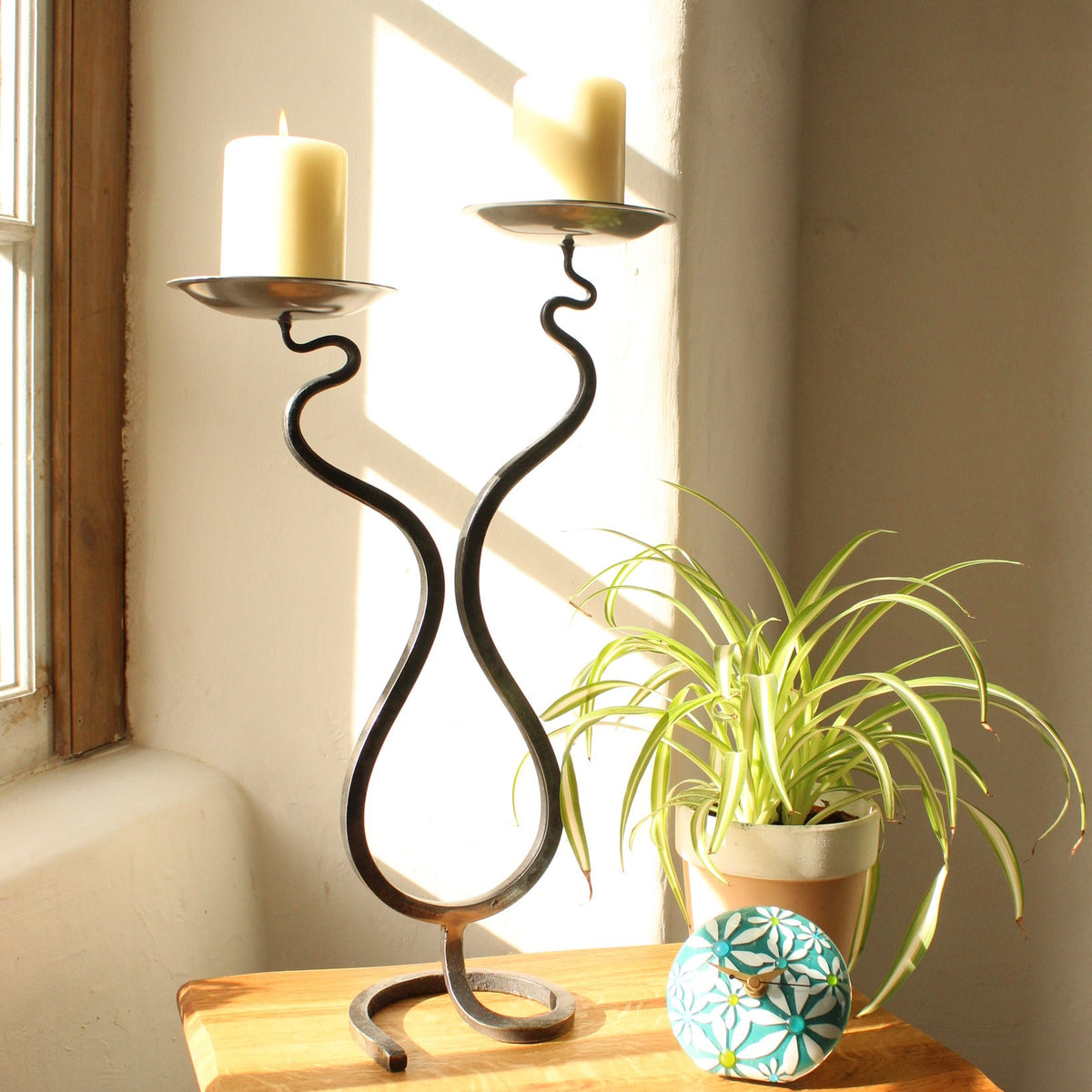 Double Wavy Candlestick – Belltrees Forge